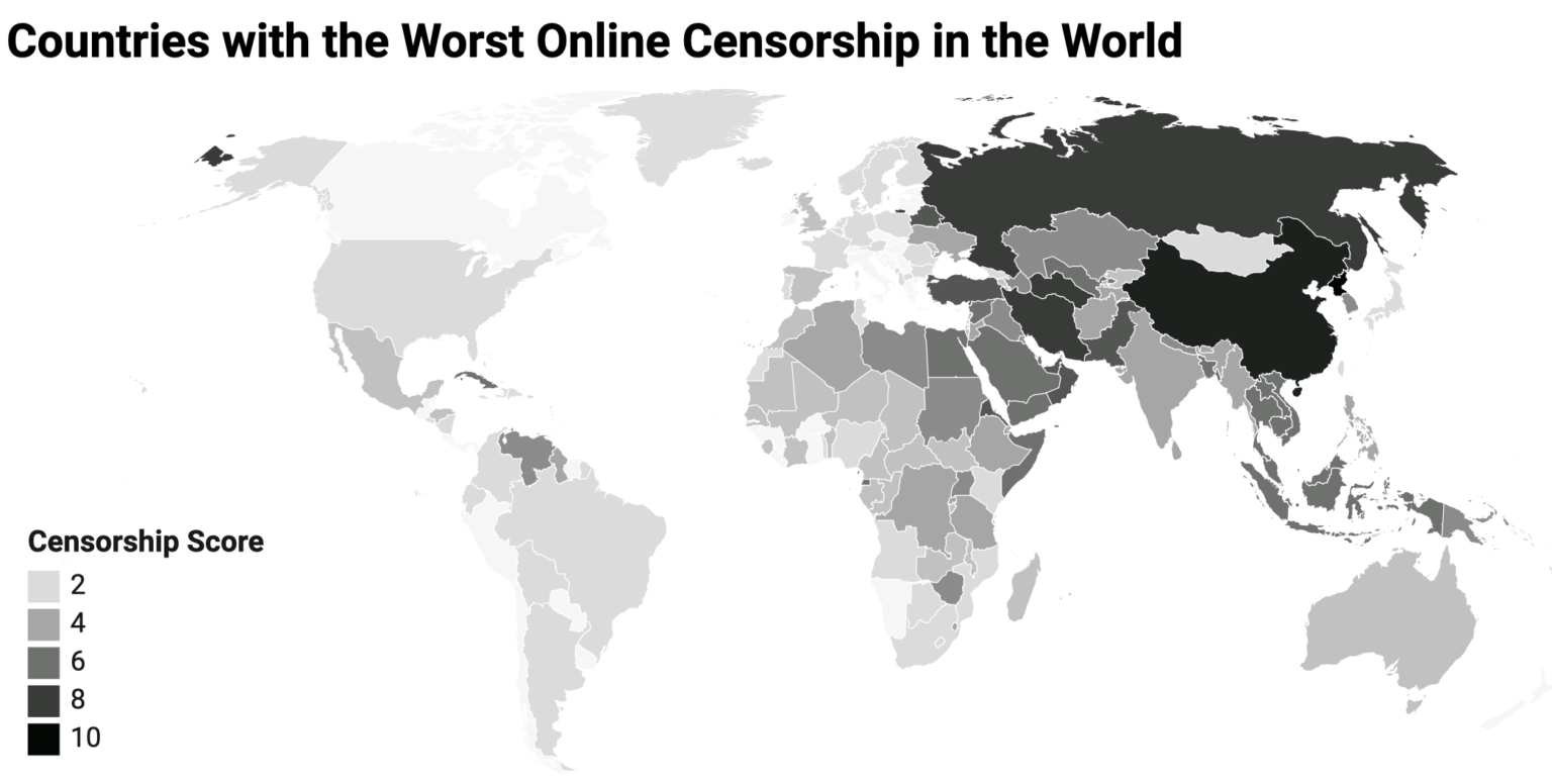 Global Freedom of Expression | Internet Censorship 2020: A Global Map ...