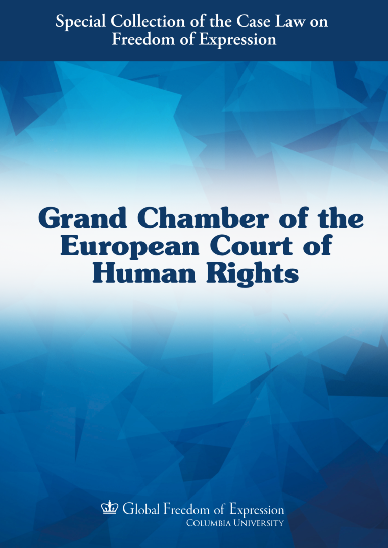 Global Freedom Of Expression Special Collection On The Case Law On