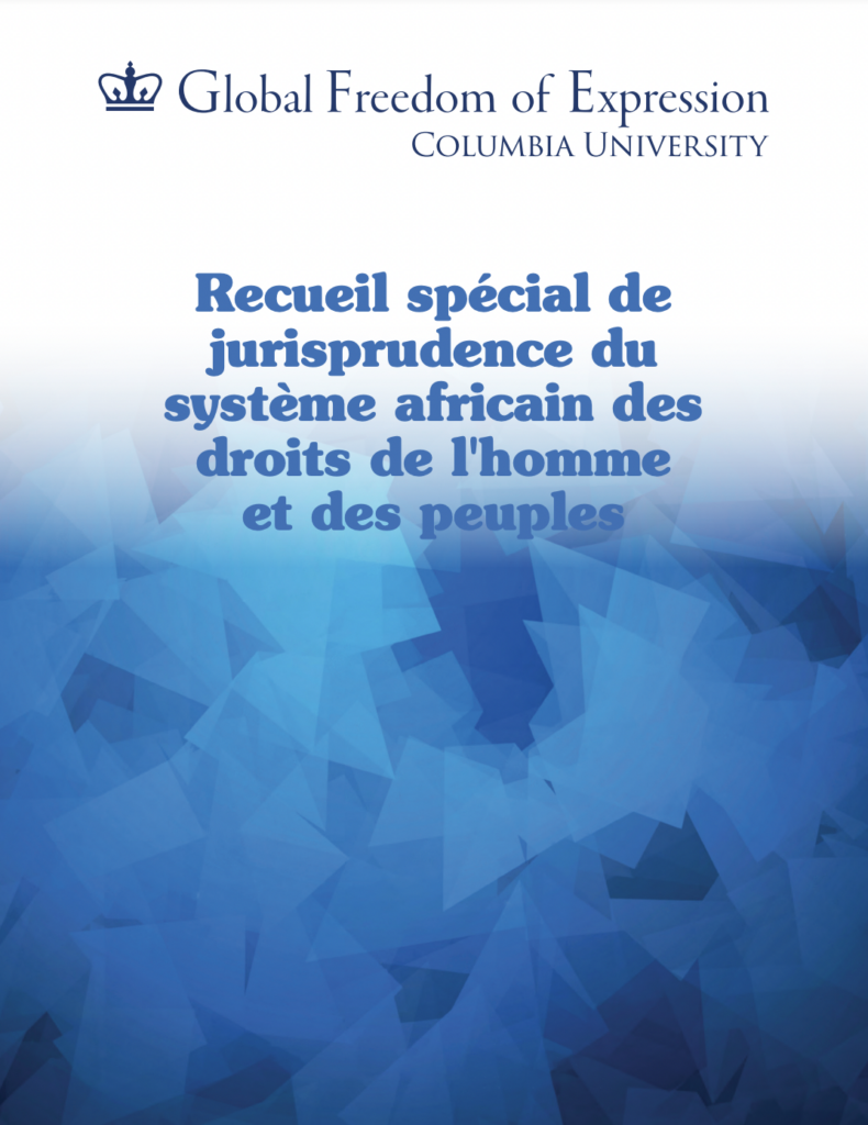 Global Freedom of Expression | Special-Collection-on-the-Case-Law-on-Freedom-of-Expression ...