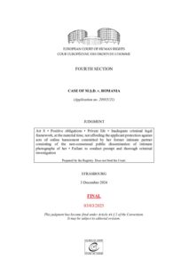 Global Freedom of Expression | CASE OF M.Ș.D. v. ROMANIA - Global ...